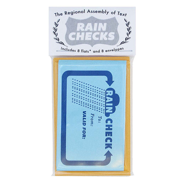 Regional Assembly of Text - Rain Checks | The FARM